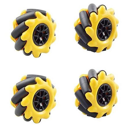 60mm Mecanum Wheels - Left + Right - 2 pairs - Wheels for Building DIY ...