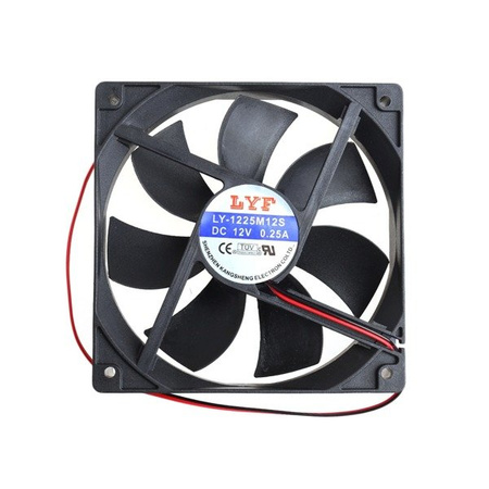 LY-1225M12S - 12V 0.25A 2-pin Fan - 120x120x25mm | Electrics \ Fans