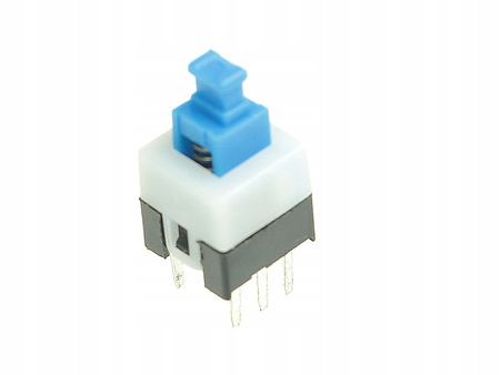8x8 mm PCB THT Monentary ON-ON 6-pin Button Switch, Blue | Electrics ...