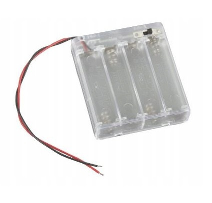 4x AA Battery Holder + Cover + Switch, Transparent | Electronics ...