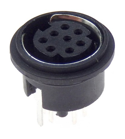 8P Mini-DIN 8-Pin Female Socket - PCB DIP Round Head PC2 S Terminal ...