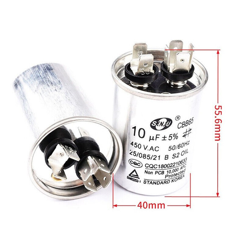 10µF 450V 1-phase Electric Motor Capacitor 10 µF | Electrics \ Electric ...