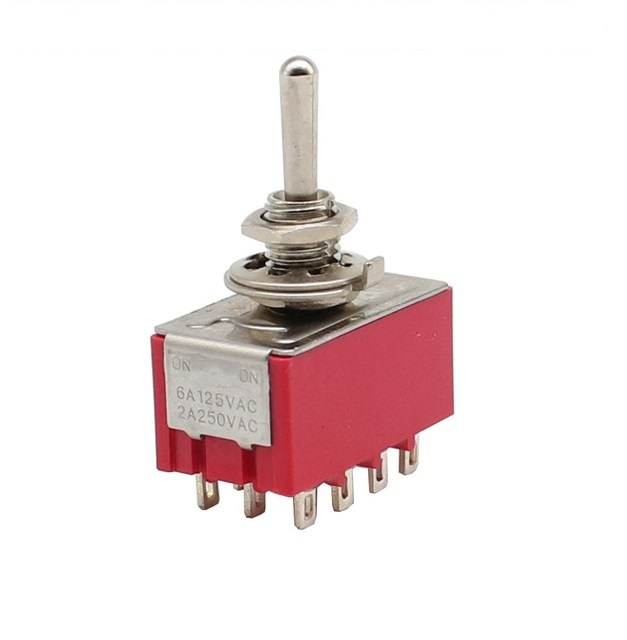 MTS-402 6A 4PDT ON-ON 12-Pin Toggle Switch | Electrics \ Switches ...