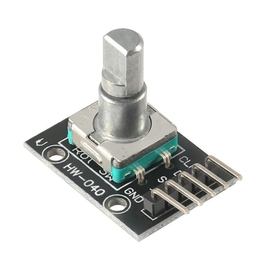 20-Pulse Rotary Encoder Pulser with Push Button Module KY-040 | Arduino ...