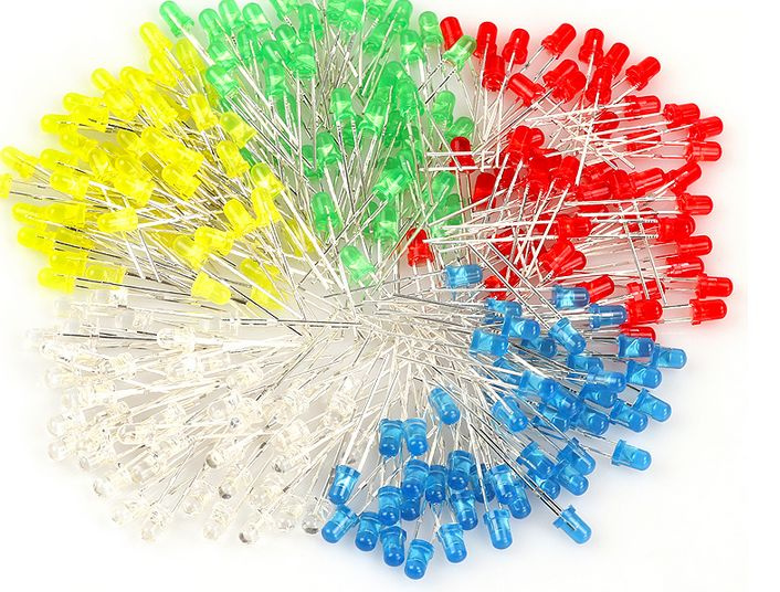 3mm LED Diode - Red / Green / Yellow / White / Blue:- 10 pcs Blue ...