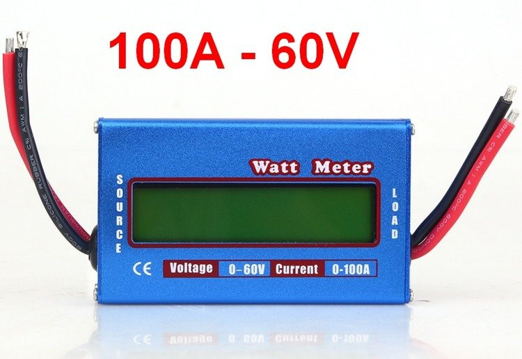 Watt Meter 100A - 60V DC - Energy, Current and Voltage Meter ...