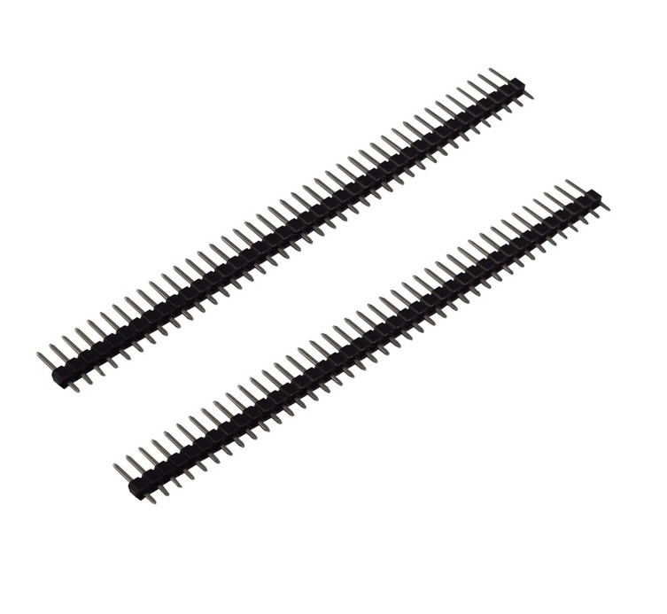40 Goldpin Header Male Single Straight 2.54mm Black | Arduino, DIY ...