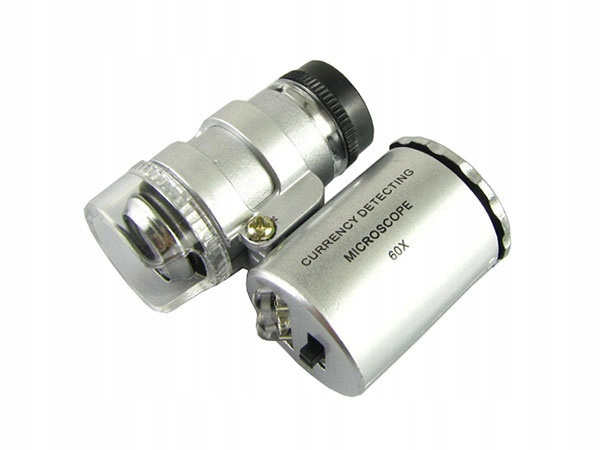 Professional Jewelry Currency Detecting 60x Magnifier Microscope with 2 ...