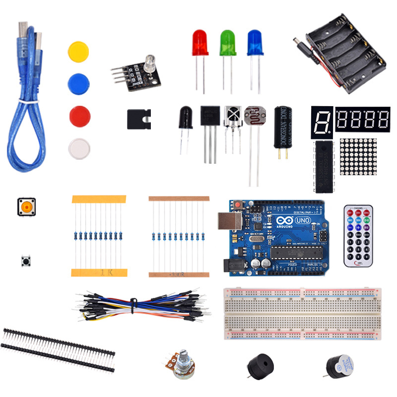 Arduino Uno R3 Basic Multipurpose Starter Learning Kit Arduino Diy Beginner Sets