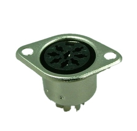 DIN 8-pin Socket for Housing, Soldered | Cables, Plugs, Adapters ...